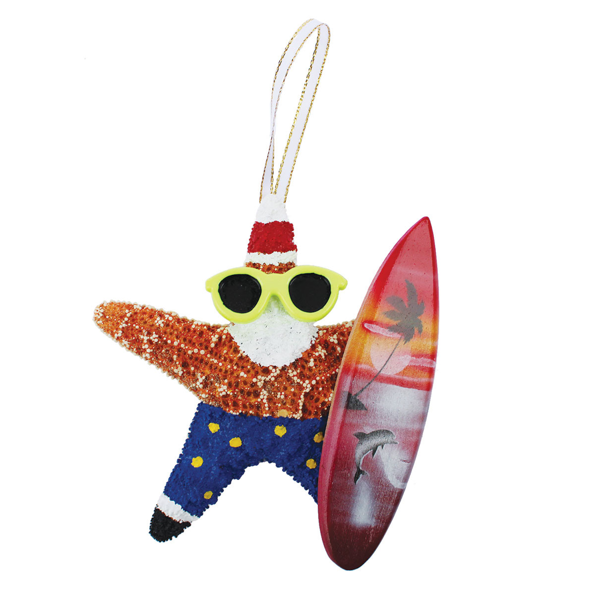 Beach Santa Claus Ornaments - The California Seashell Company