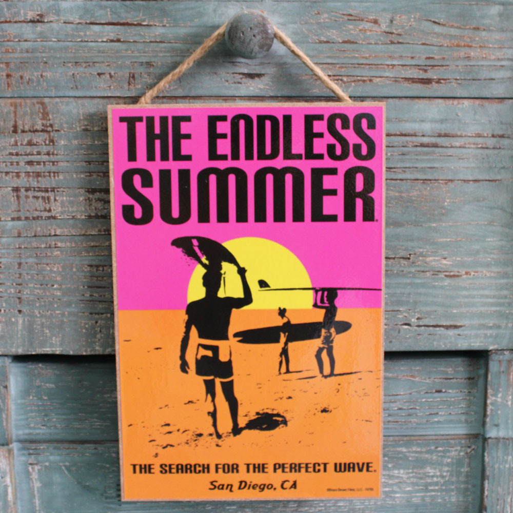 California Endless Summer Movie Poster Surfboard - Made in the USA Wood ...