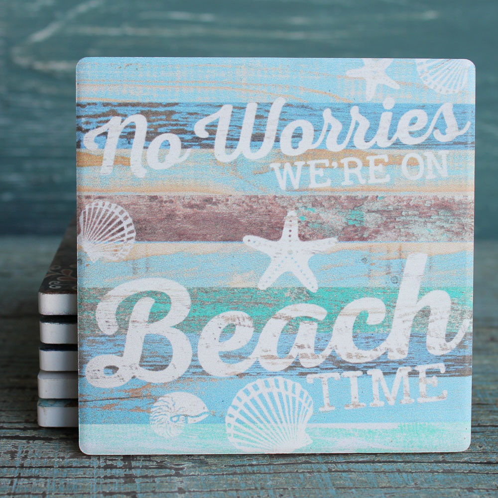 Mix & Match Beach Themed Absorbent Coasters - California Seashell Co