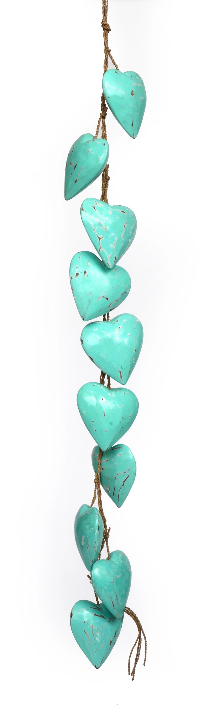 Colorful Wood Heart Strands - Coastal Heart Garland - California ...