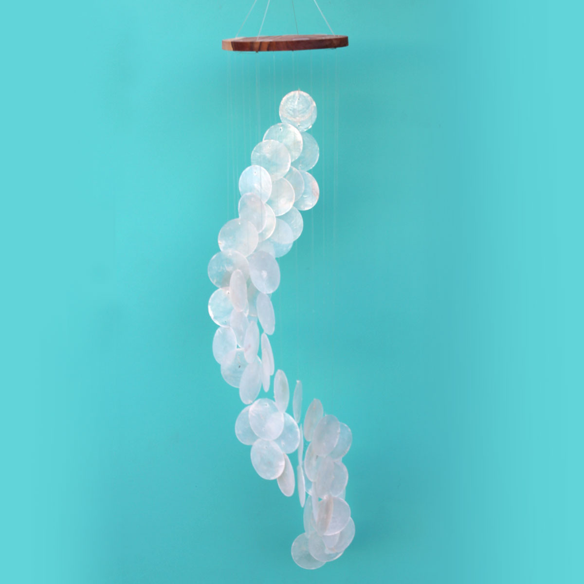 Capiz Shell Wind Chimes • Outdoor Coastal Decor • California Seashell Co