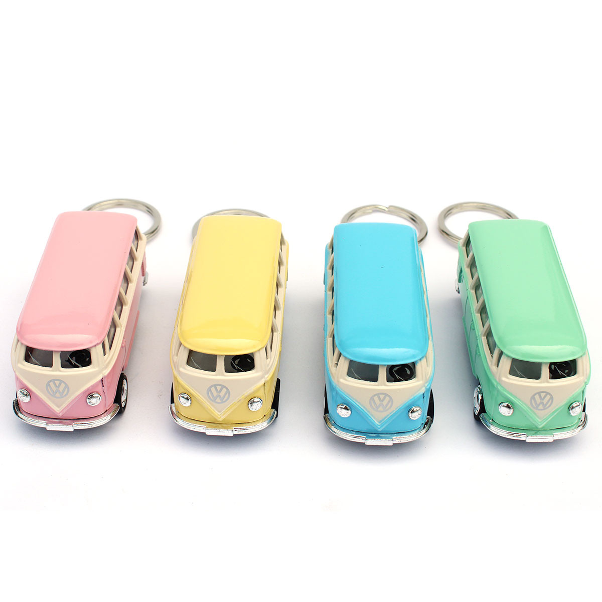 Keychains - 1962 VW Classic Bus Pastel Die Cast Car - 1:64 Scale - 1 ...