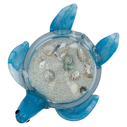 Small Sand & Shells Glass Globe - Coastal Decor - California Seashell ...