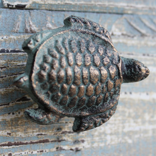 Green Sea Turtle Figure - Wrought Iron Cottage Decor - California ...