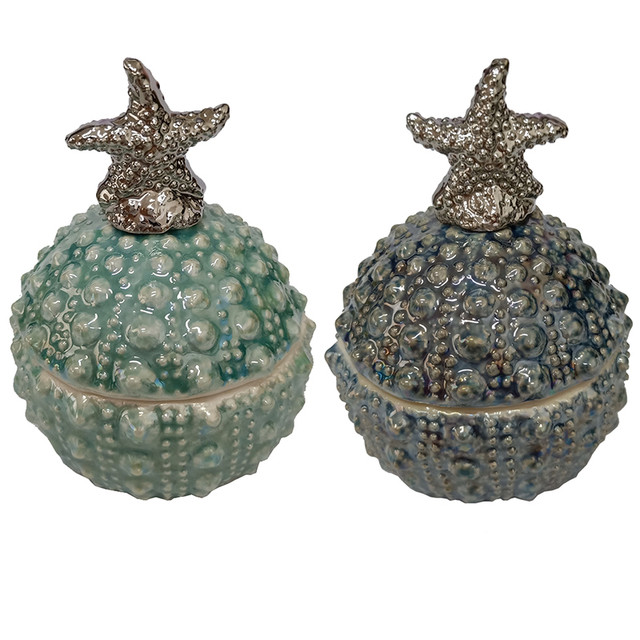 Nautical Mermaid Trinket Trays - Coastal Jewelry Box & Treasure Chest