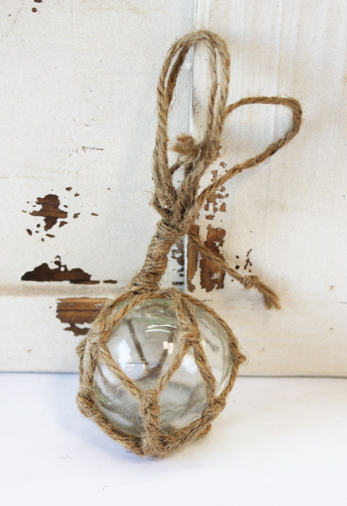 Clear Glass Float with Rope - Nautical Themed Decor - California ...