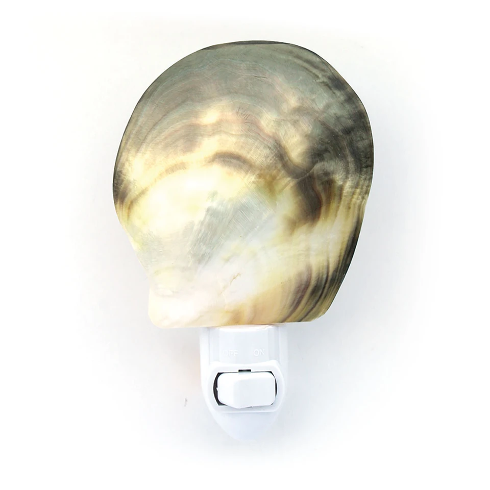 Polished Oyster Shell Night Light - Nautical Bathroom Decor ...