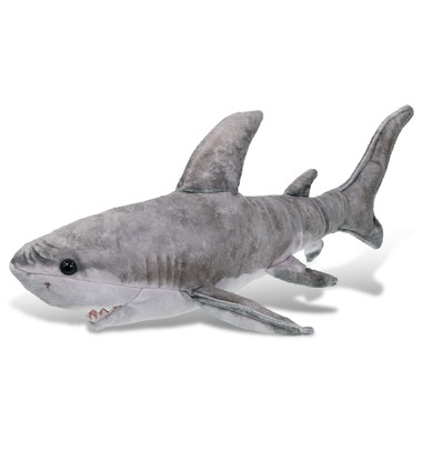 20" Grey Shark Plush - Sea Life Stuffed Animal - California Seashell Co