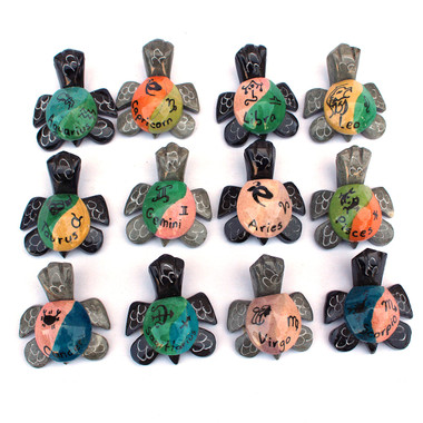 Zodiac Marble Turtles - Sea Shell Novelty - Beach Party Favors ...