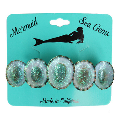 Green Limpet Shells Hair Clip - Mermaid Bling - Hand-Crafted Seashell ...