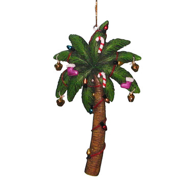 Decorated Palm Tree Ornament - Coastal Christmas Decor - California ...