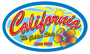 Golden State, California Sticker - 1 Dozen - California Seashell ...