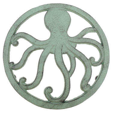 Octopus Cast Iron Trivet - Nautical Kitchen Decor - California Seashell Co