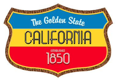California The Golden State Shield Sticker - 1 Dozen - California ...