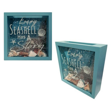 Turquoise Seashell Collection Box - Coastal Decor - California Seashell Co