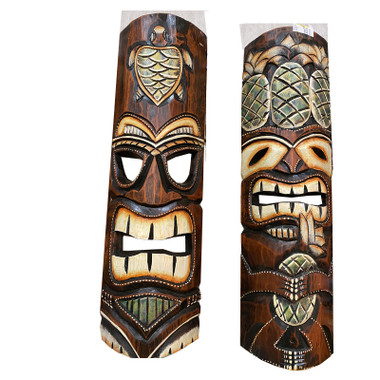 Wood Tiki Masks - Tropical Tiki Decor - California Seashell Co