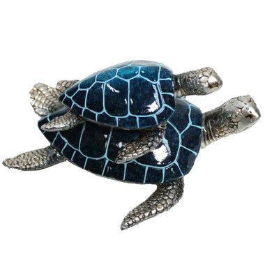Mother and Baby Sea Turtle Double Figurine - Nautical Decor ...
