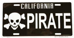 PIRATE Novelty California License Plate - Nautical Pirate Decor ...