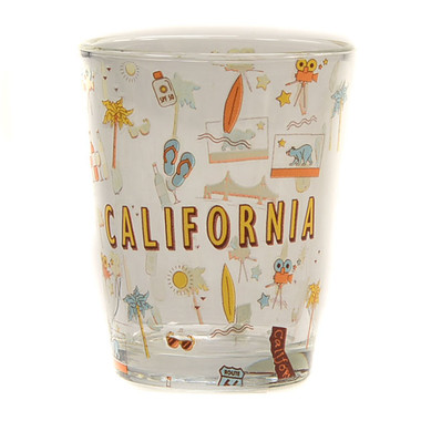 California Icons Glass - CA Souvenir - California Seashell Co