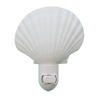Scallop Shell Night Light - Shell & Nautical Bathroom Decor ...