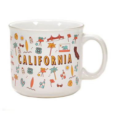 California Icons Mug - CA Souvenir - California Seashell Co