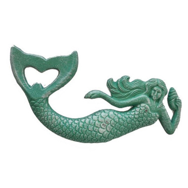 Aqua Metal swimming Mermaid Bottle Opener - Nautical Kitchen & Bar ...