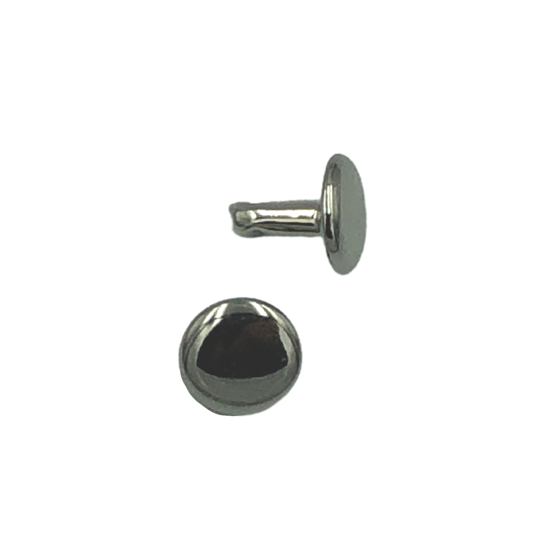 Double Cap Rivets SILVER (9mm)