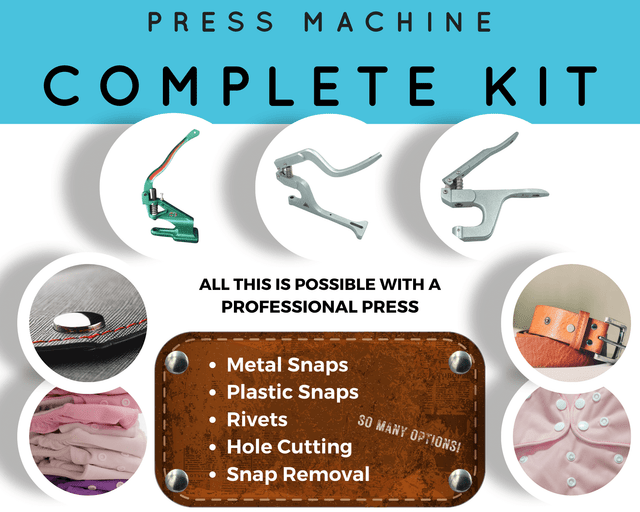 STARTER KIT for Plastic Snaps | Professional PORTABLE Snap Press