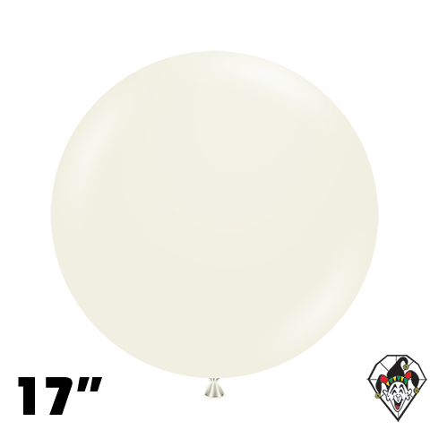 TUFTEX 17 Inch Round Lace White Balloons 50ct