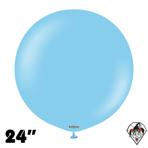 24 Inch Round Standard Baby Blue Balloons Kalisan 2ct
