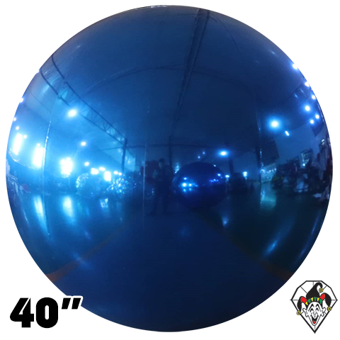 Big Shiny Mirror Ball 40 Inch Blue 1ct
