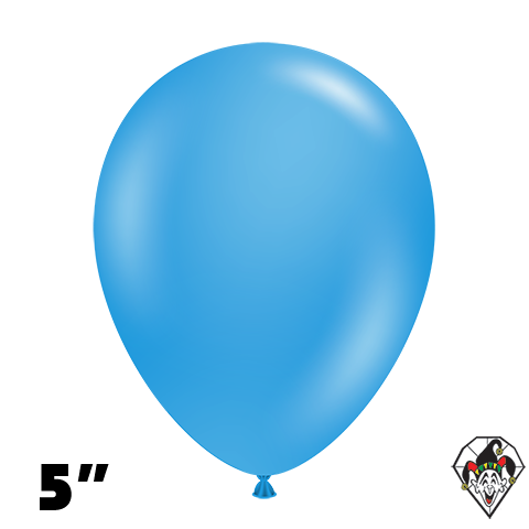 Tuftex 5 Inch Round Standard Blue Balloons 50ct