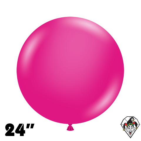 TUFTEX 24 Inch Round Deluxe Hot Pink Balloons 25ct