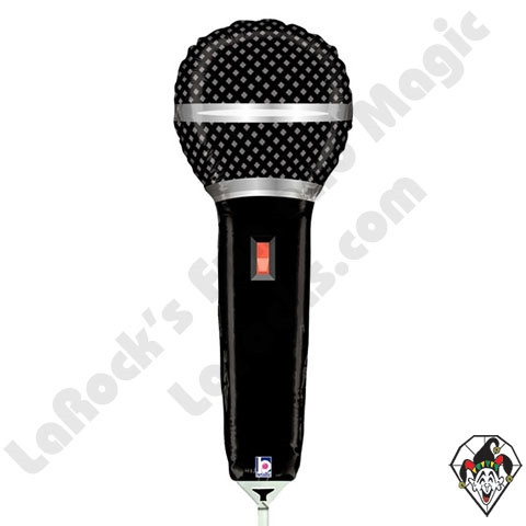 14 Inch Shape Microphone Foil Balloon Betallic 1ct