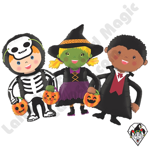 47 Inch Shape Linky Skeleton Foil Balloon Betallic 1ct