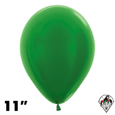 11 Inch Round Metallic Green Sempertex 100ct