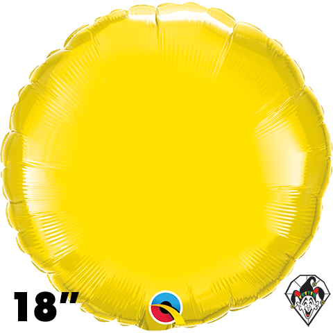 18 Inch Round Yellow Foil Balloon