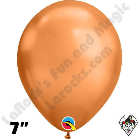 7 Inch Round Chrome Copper Qualatex 100ct