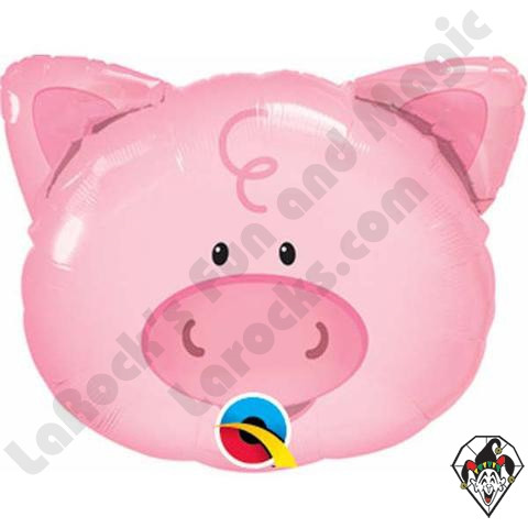 Qualatex 14 Inch Shape Playful Pig Foil Balloon 1ct