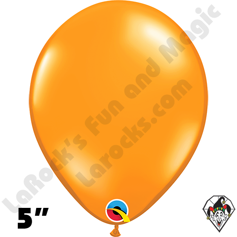 Qualatex 5 Inch Round Jewel Mandarin Orange Balloons 100ct