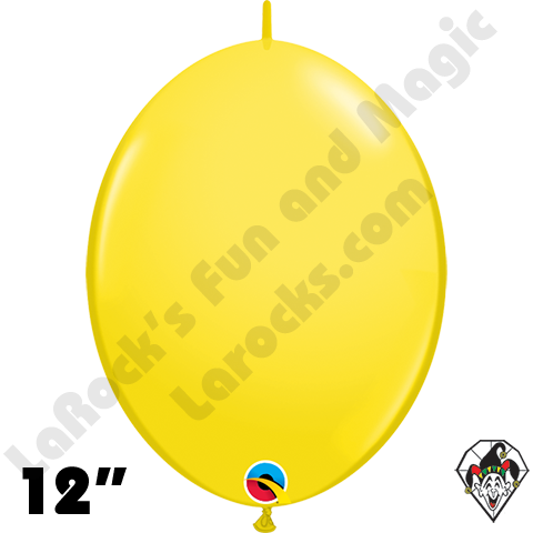 Qualatex 12 inch Quick Link Standard Yellow Balloons 50ct