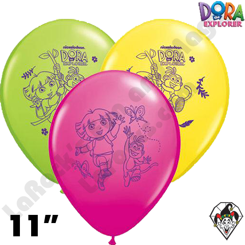 Qualatex 11 Inch Round Dora The Explorer Assortment Balloons 25ct