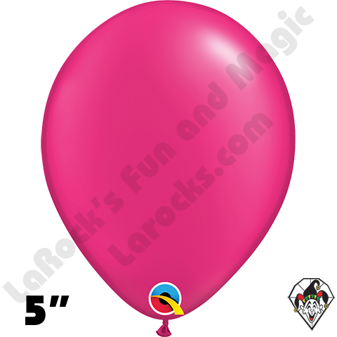 Qualatex 5 Inch Round Pearl Magenta Balloons 100ct
