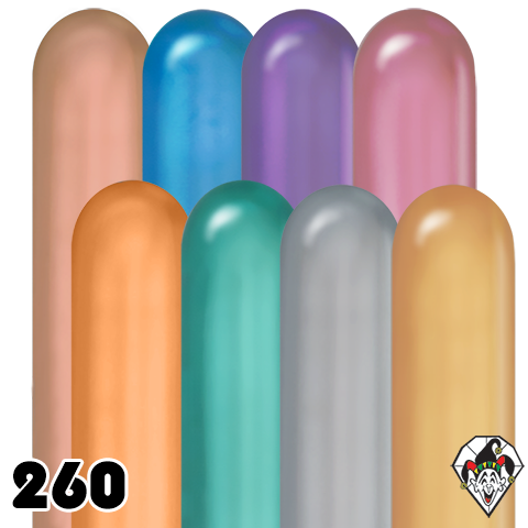 Qualatex 260Q Chrome Assortment Balloons 100ct