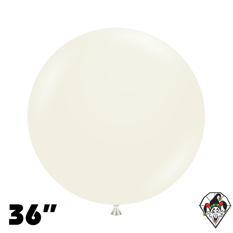 TUFTEX 36 Inch Round Lace White Balloons 2ct