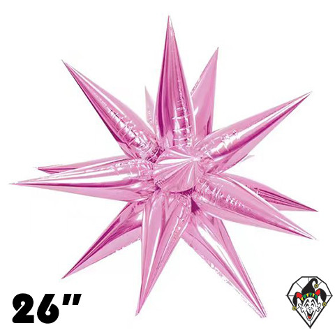 26 Inch Starburst Light Pink Foil Balloon 1ct (12 Spikes)