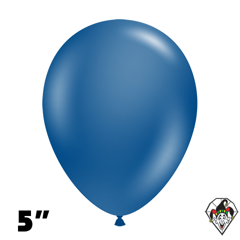 Tuftex 5 Inch Round Crystal Sapphire Blue Balloons 50ct