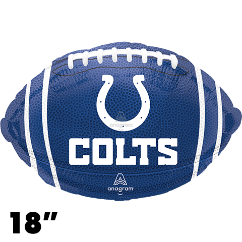 18 Inch Shape Indianapolis Colts Team Colors Football Foil Balloon ...