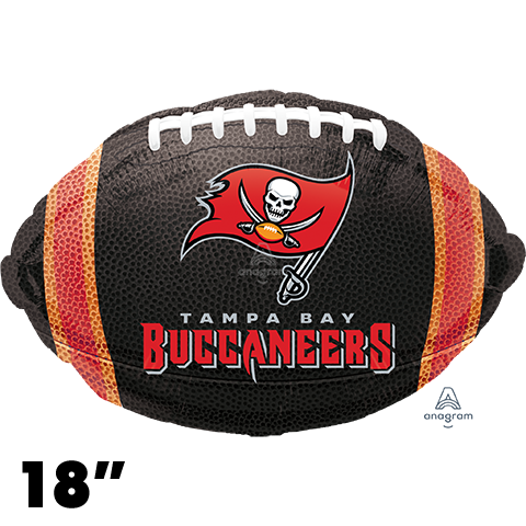 18 Inch Shape Tampa Bay Buccaneers Team Colors Football Foil Balloon ...