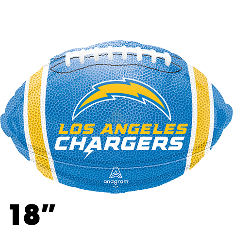 18 Inch Shape Los Angeles Chargers Team Colors Football Foil Balloon ...